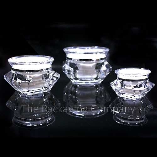 Diamond Shape Jars Double Walls | The Packaging Company